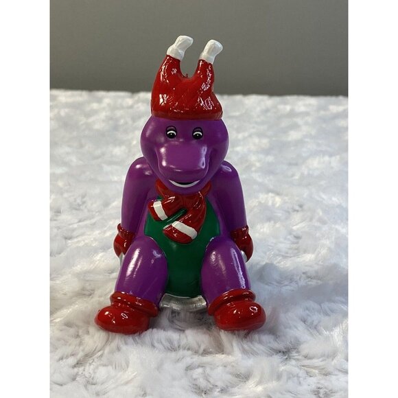 Lyons | Holiday | Vintage Barney The Dinosaur Sledding Christmas ...